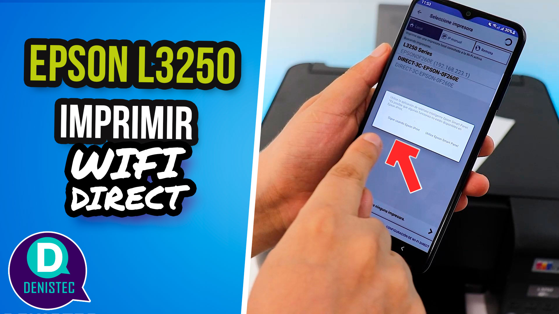 Epson L3250: Imprimir desde el Celular o Tablet usando WIFI Direct o ...